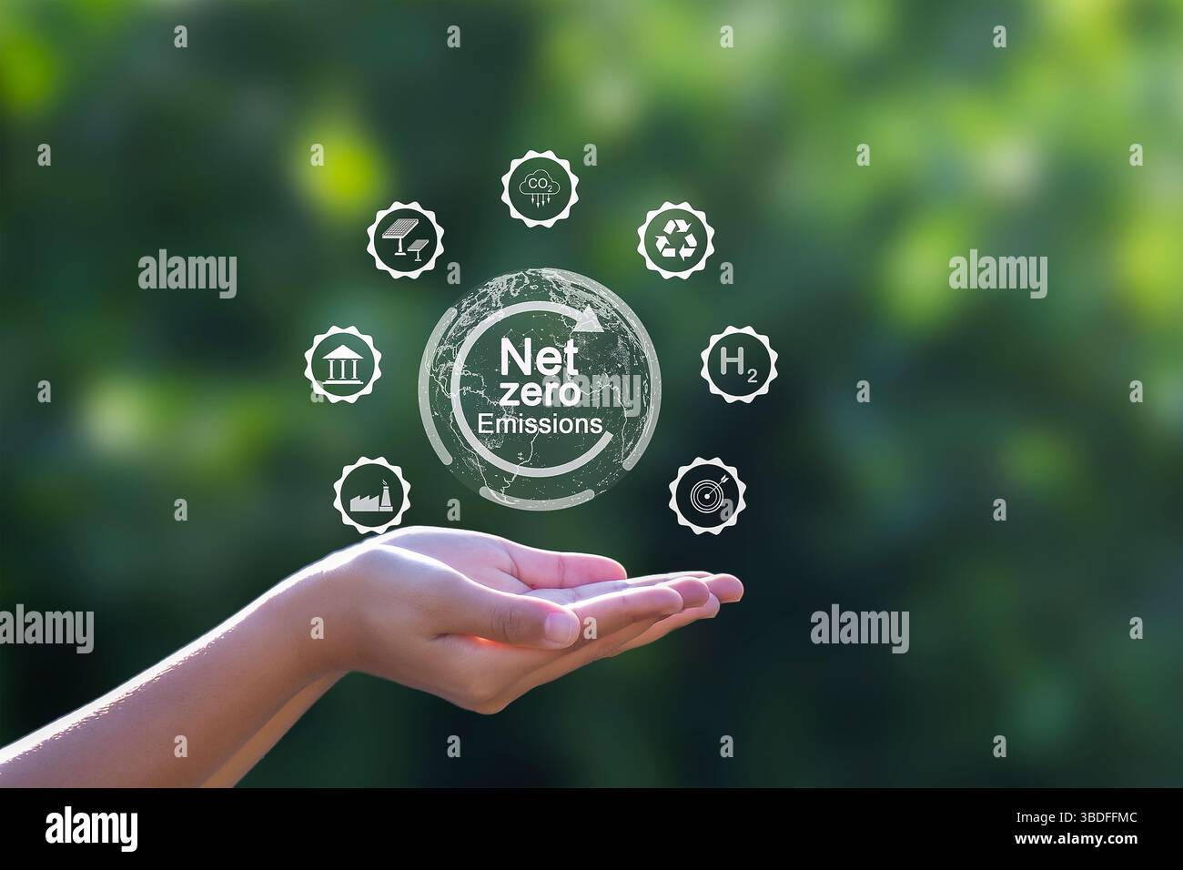 Net-Zero icons. CO2 Net-Zero Emission - Carbon Neutrality concept Stock ...