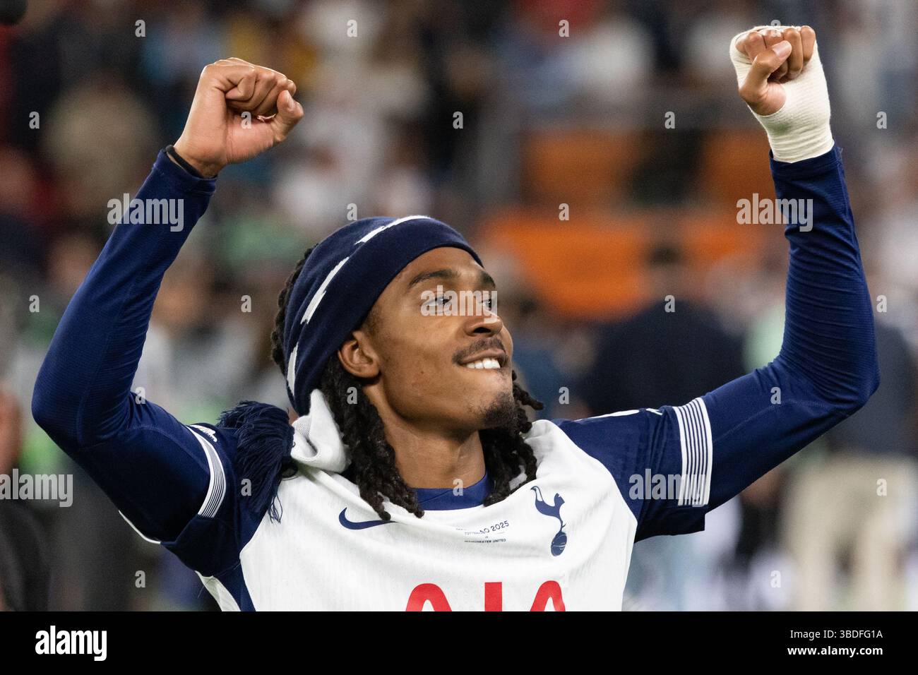 Bilbao, Spain. 23rd May, 2024. Djed Spence of Tottenham Hotspur during ...