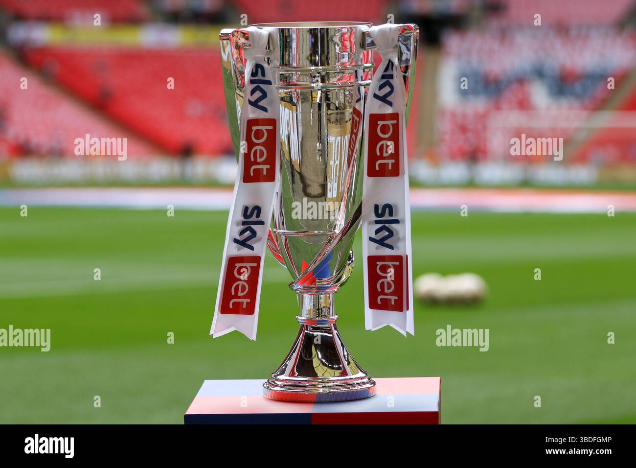 Wembley Stadium, London, England, May 24rd 2025: EFL Sky Bet Championship Play-Off Trophy before ...
