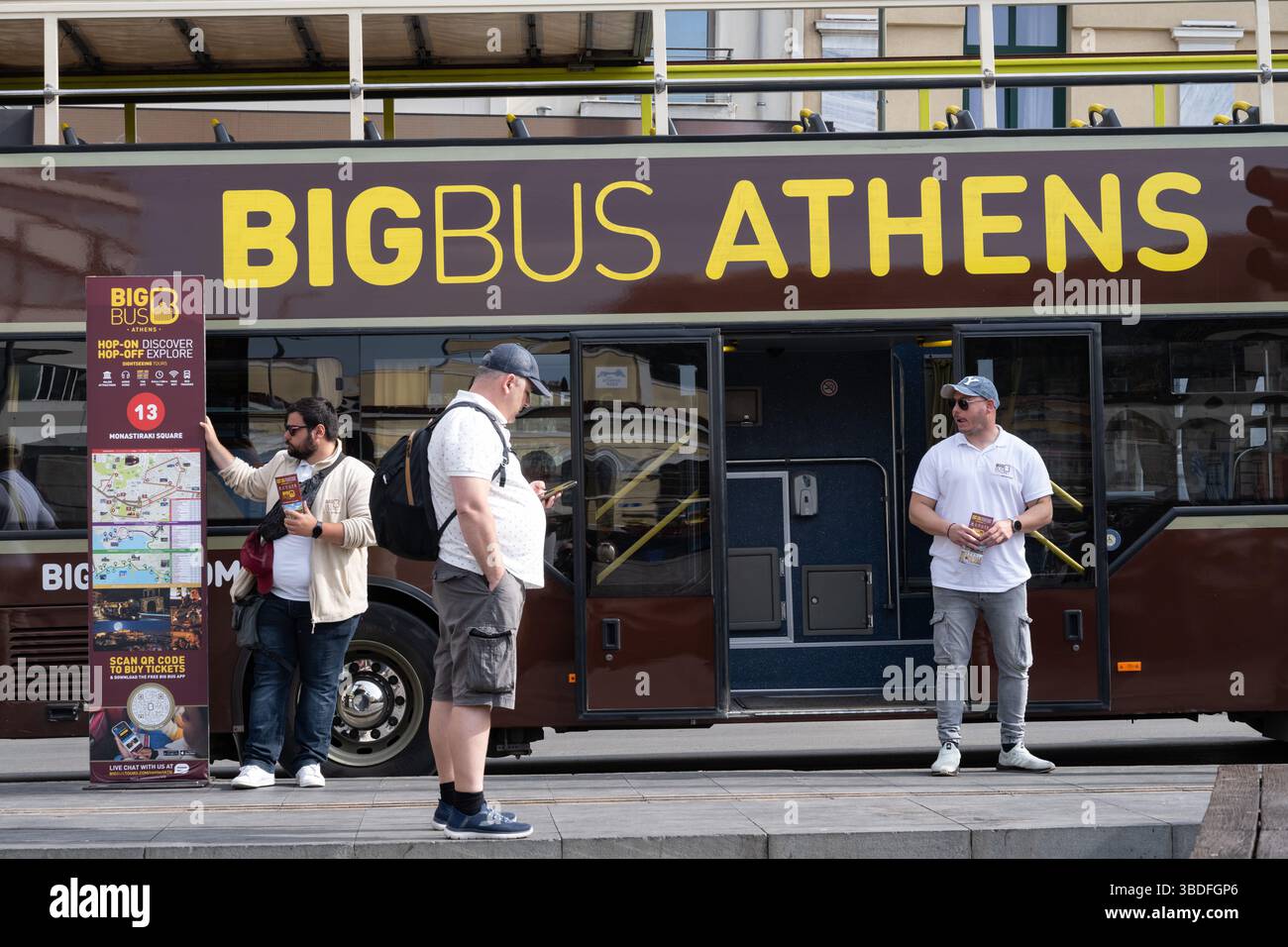Tourists and touts at The Big Bus Hop on Hop off discover and explore ...