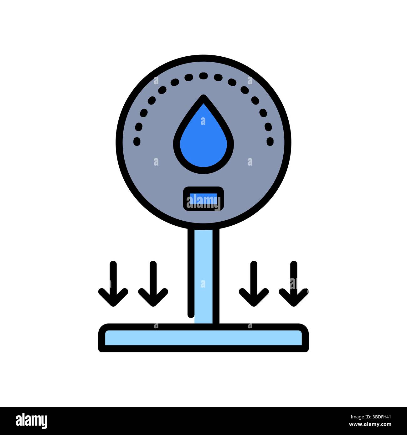 pressure sensor color flat icon for digital and print projects. Minimal clean icons for apps and ...
