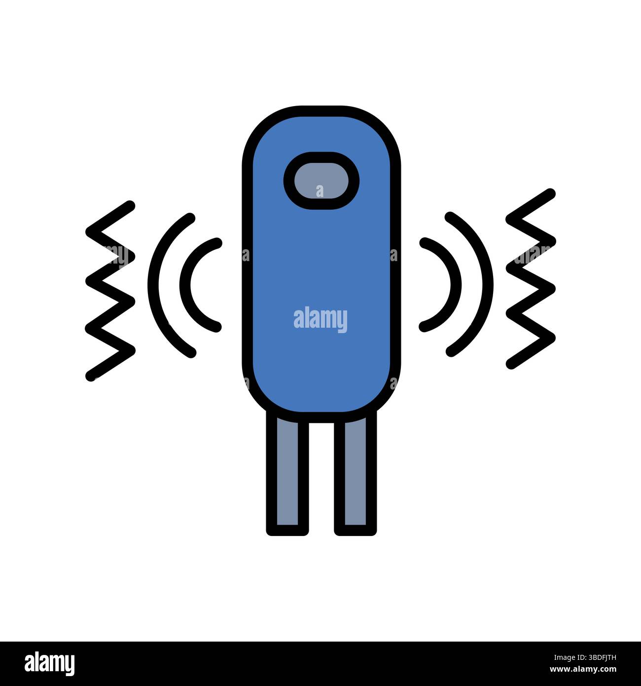 vibration sensor color line icon for digital and print projects ...