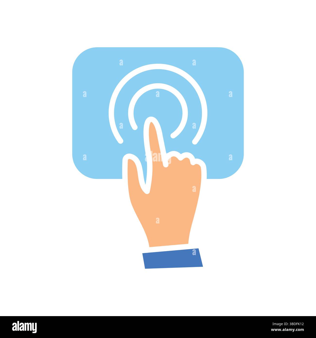 capacitive touch sensor color flat icon for digital and print projects ...