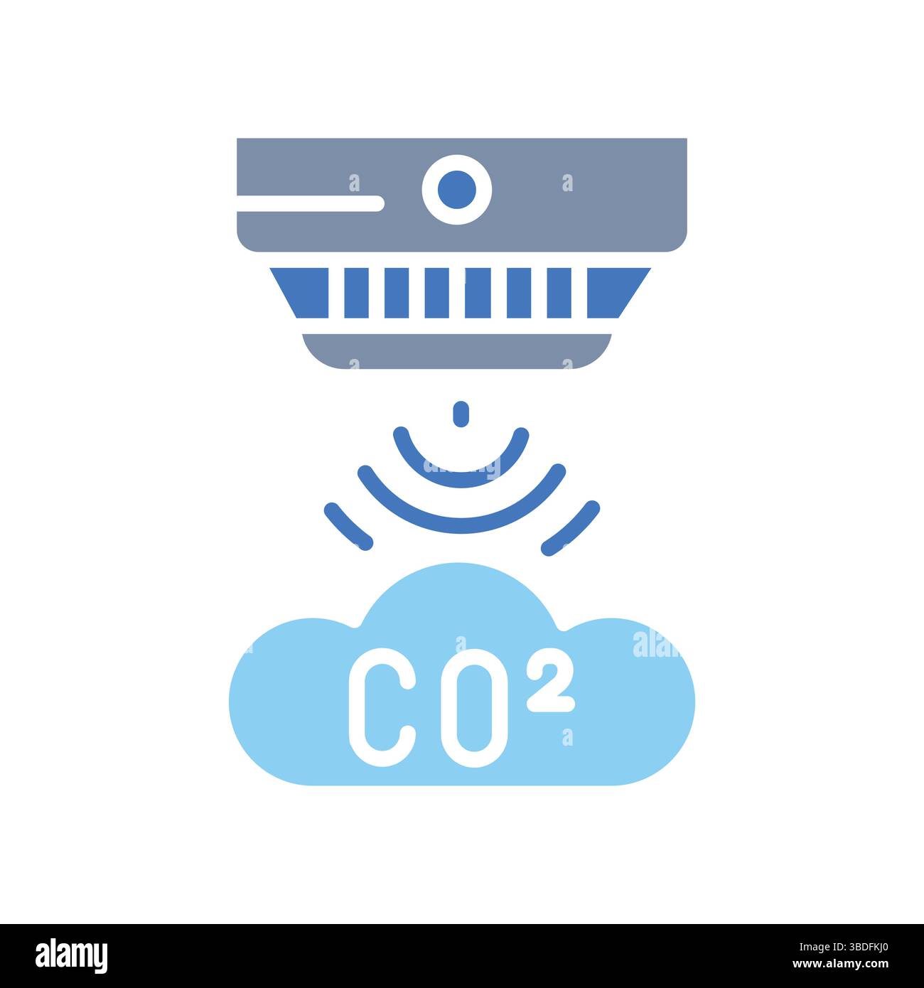 gas sensor color flat icon for digital and print projects. Minimal ...