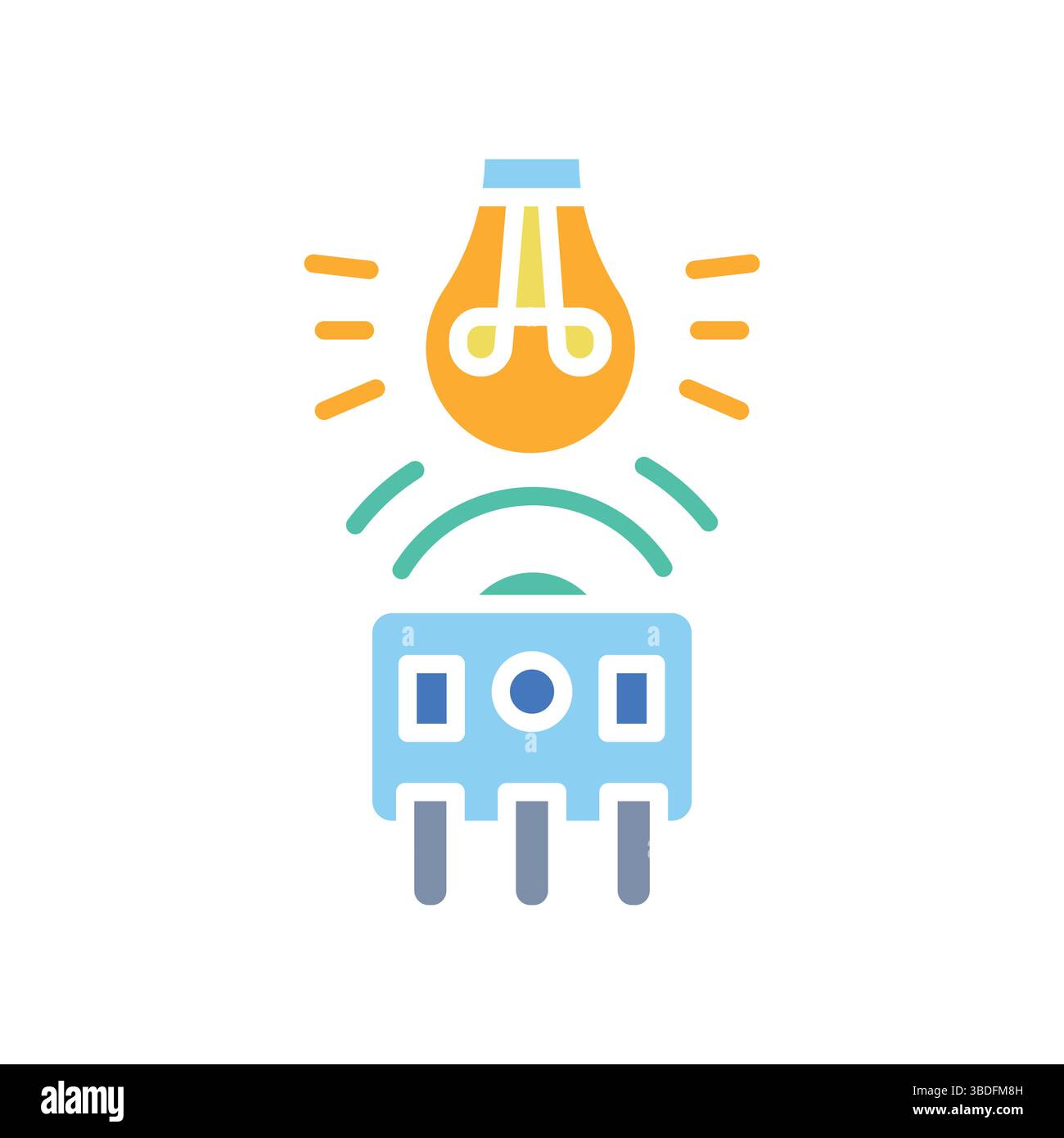 light sensor color flat icon for digital and print projects. Minimal ...