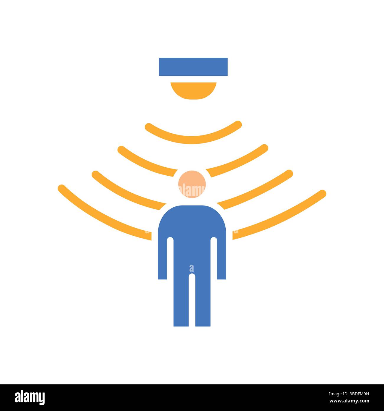 motion sensor color flat icon for digital and print projects. Minimal ...