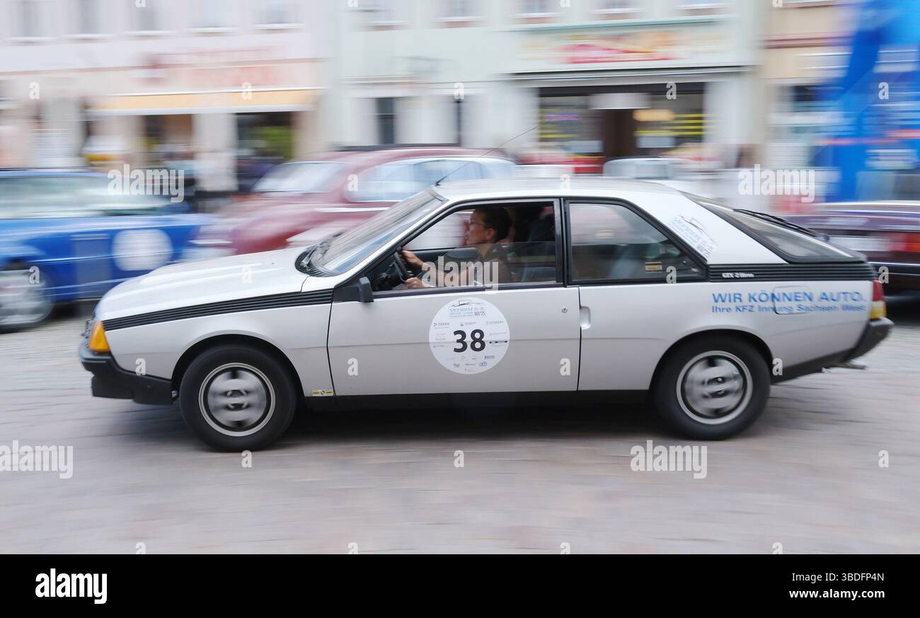 24 May 2025, Saxony, Waldheim: A Renault Fuego from 1984, one of the ...