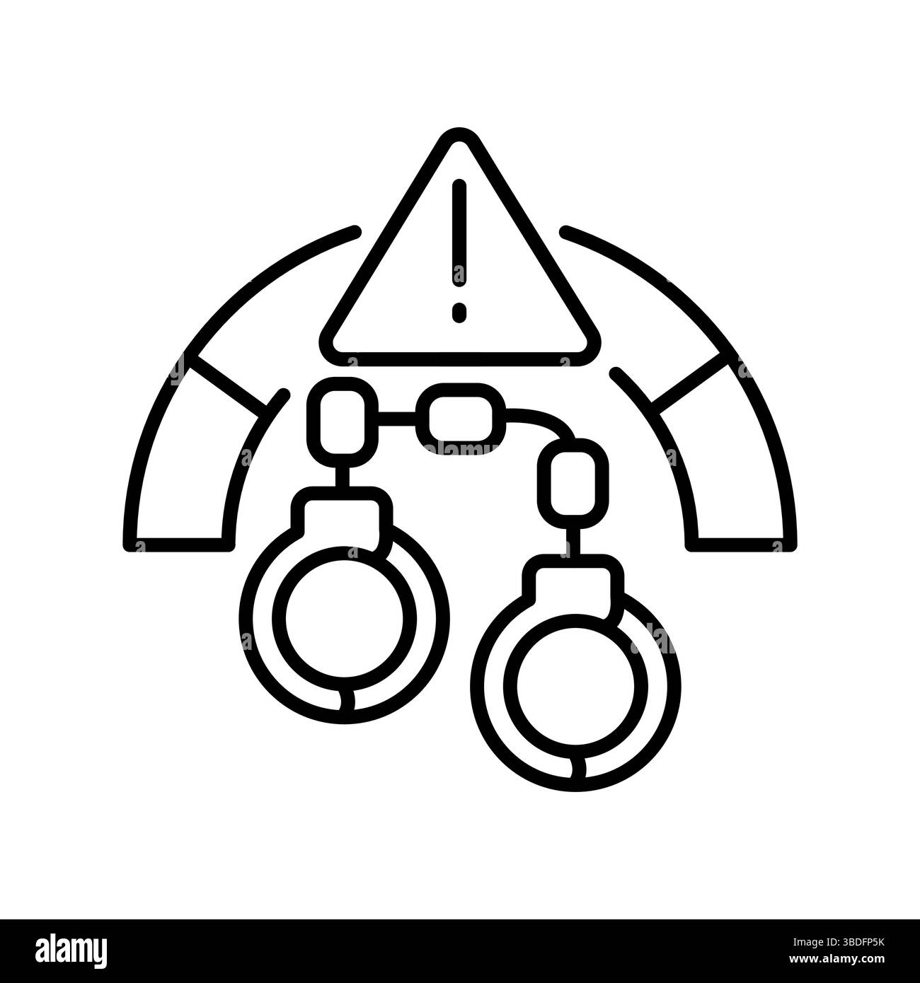 analysis high crime areas line icon. Vector isolated element. Editable ...