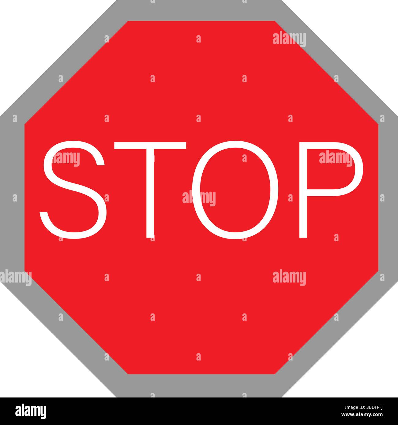 Classic Red Octagonal STOP Sign Isolated, Universal Road Traffic Stop ...