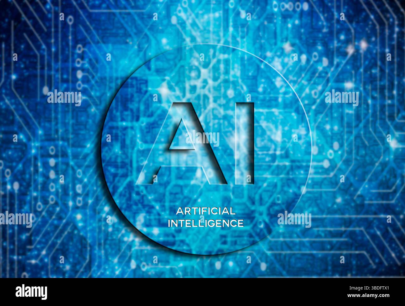 artificial intelligence and machine learning illustration Stock Photo ...