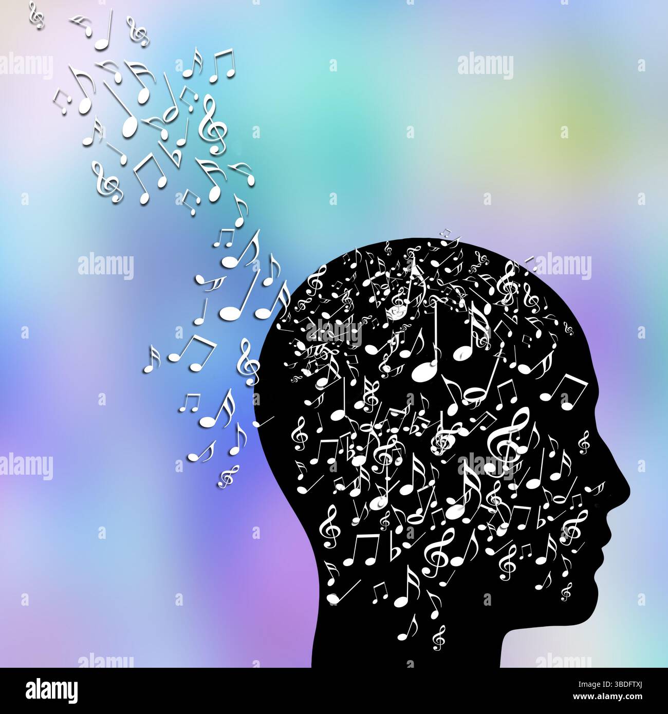 Human head shape music hi-res stock photography and images - Alamy