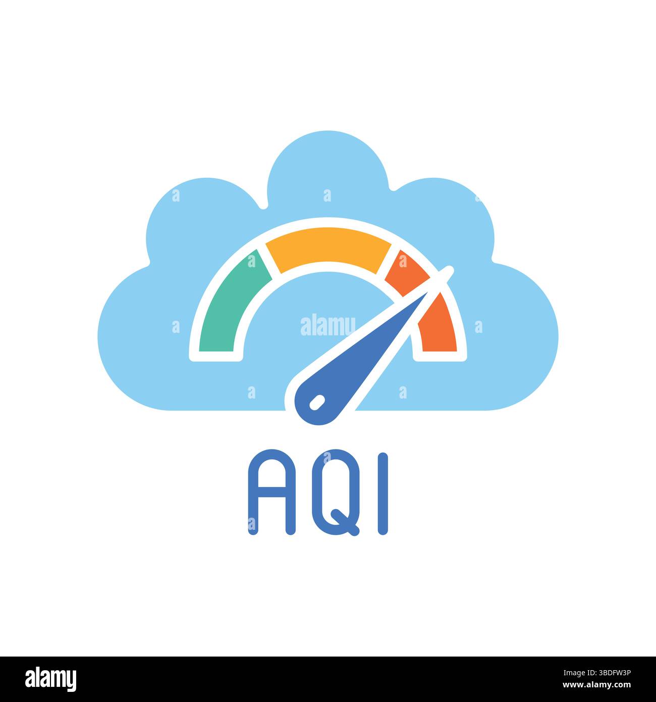 Air pollution monitoring color flat icon for digital and print projects ...