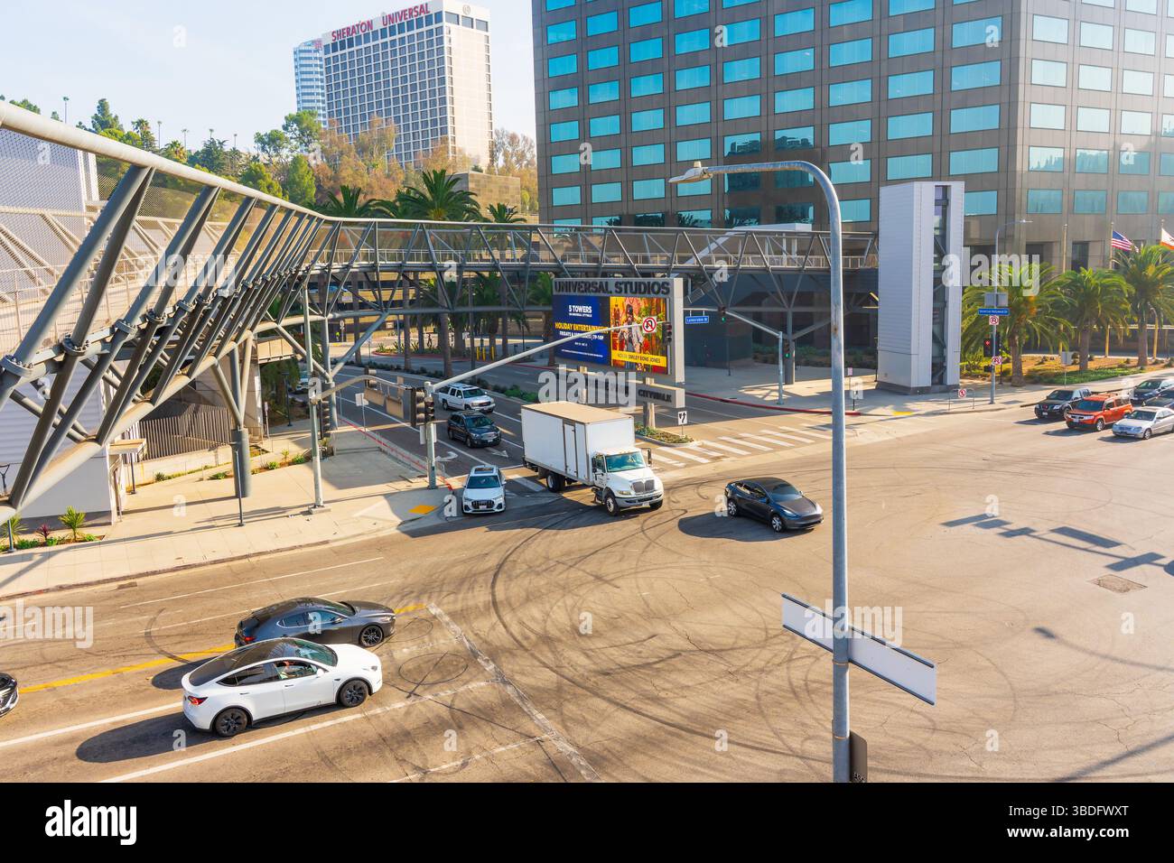 Los Angeles, California - December 23, 2024: Aerial view of the ...