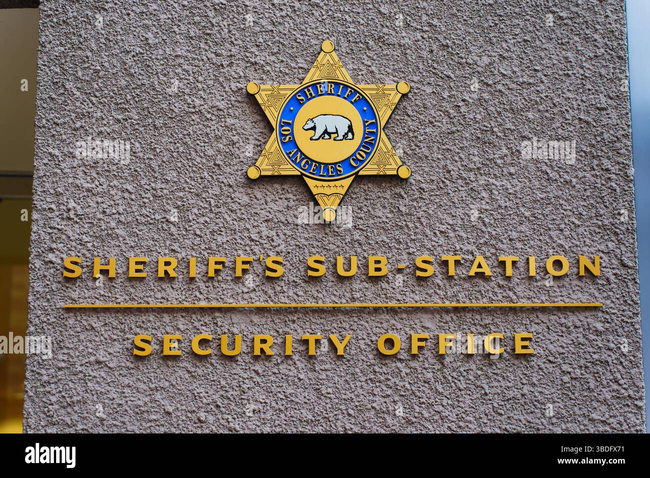 Los Angeles, California - December 24, 2024: Close-up of the Sheriff's ...