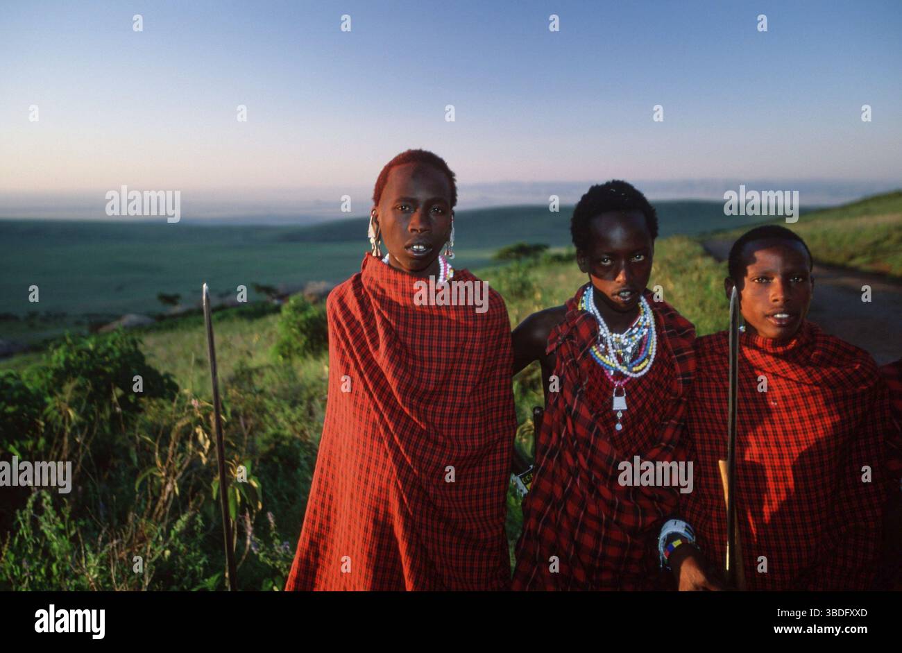 Masai tribesmen, Ngorongoro Conservation Era, Tanzania Stock Photo - Alamy