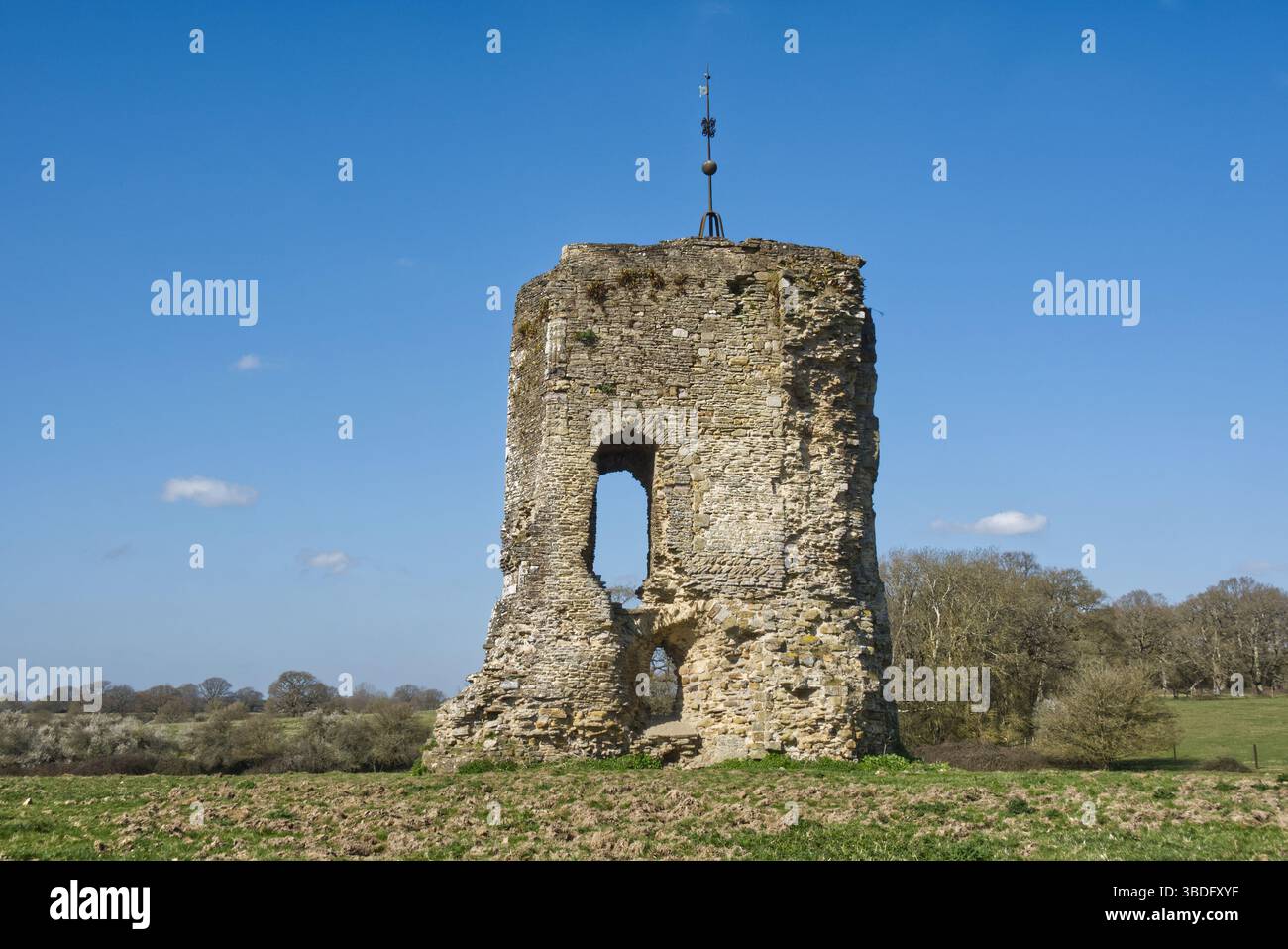 Ruined remains of Knepp Castle near Horsham in West Sussex, England ...