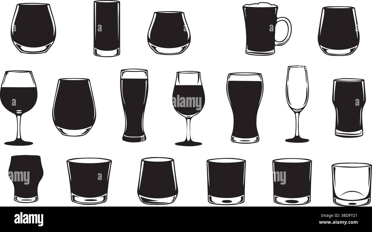 Printable glass shapes hi-res stock photography and images - Alamy