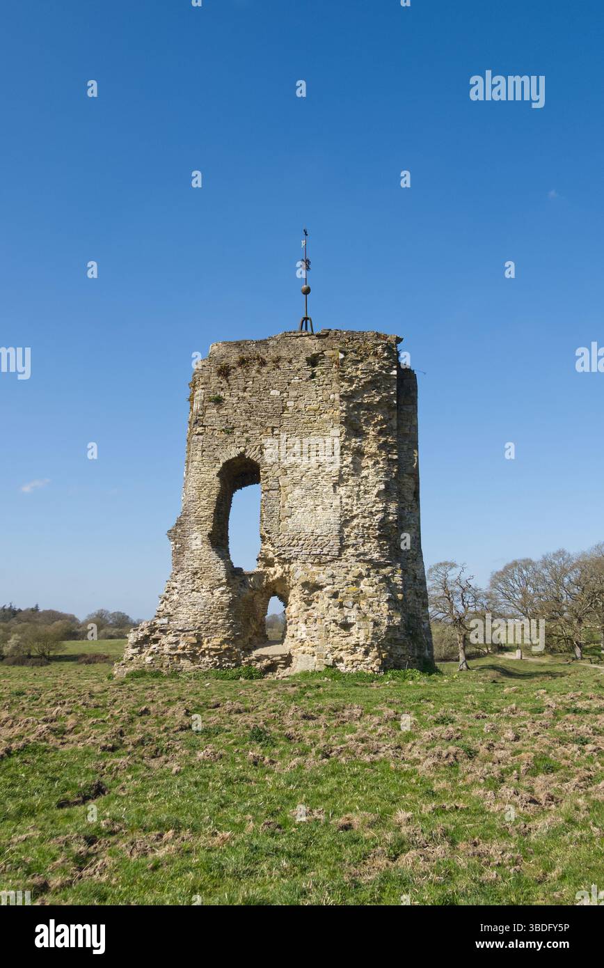 Ruined remains of Knepp Castle near Horsham in West Sussex, England ...
