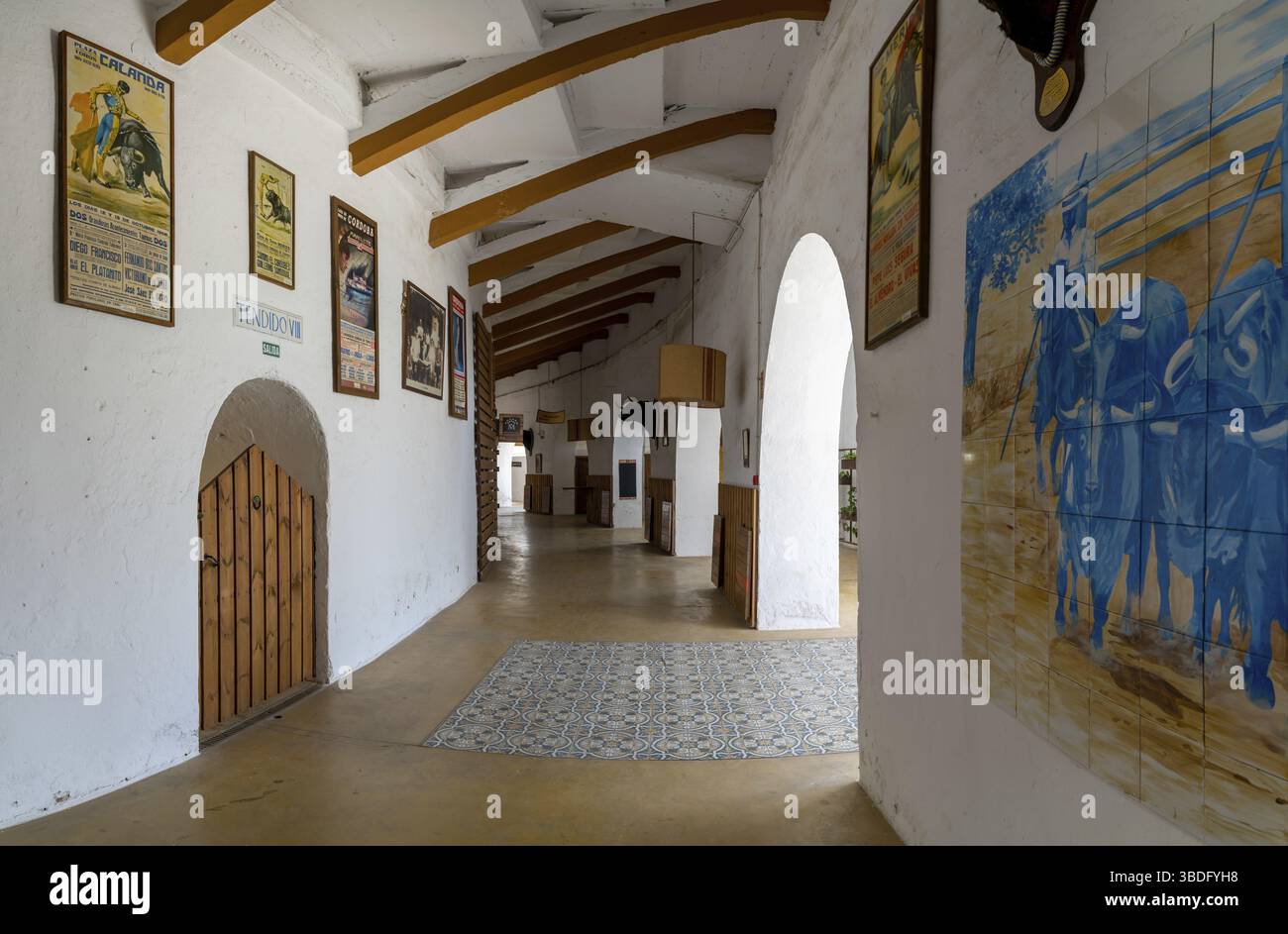 Merida, Spain -- 28 March, 2022: interior view of the bullring in ...