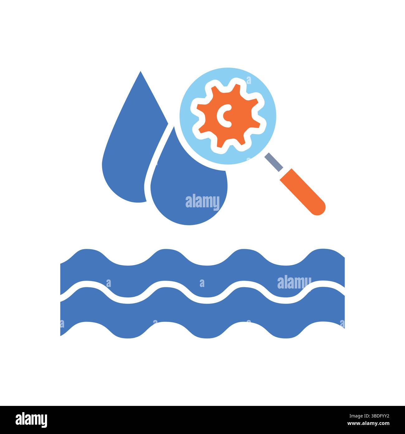 Water supply monitoring color flat icon. Vector isolated element ...