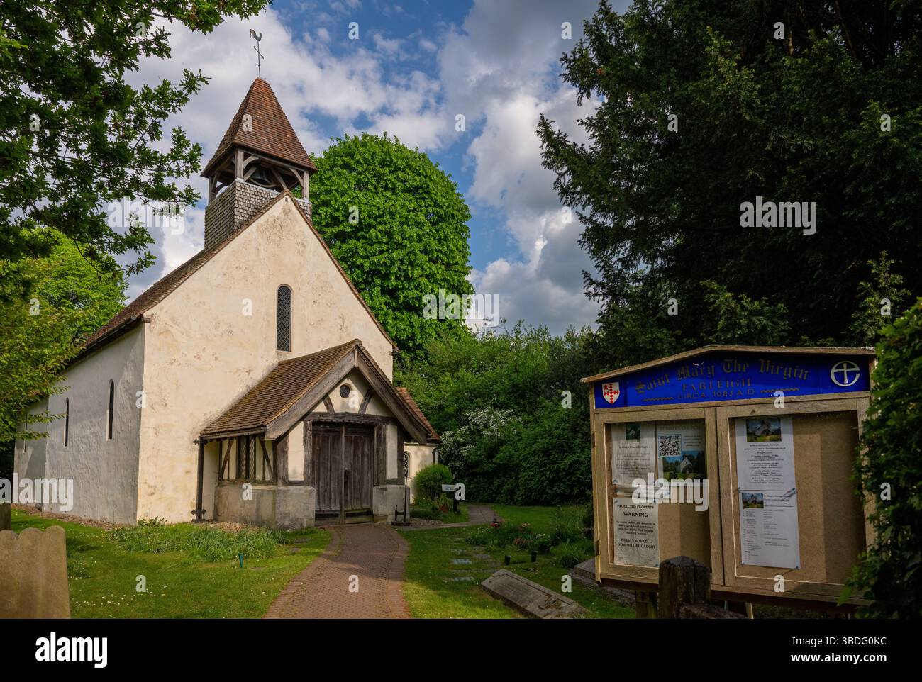 The Church of Saint Mary the Virgin in Farleigh, Surrey, UK. This ...