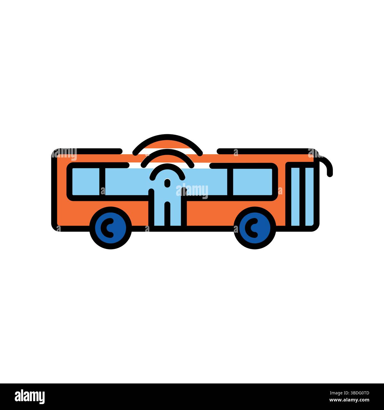 development autonomous public transportation color line icon. Vector ...