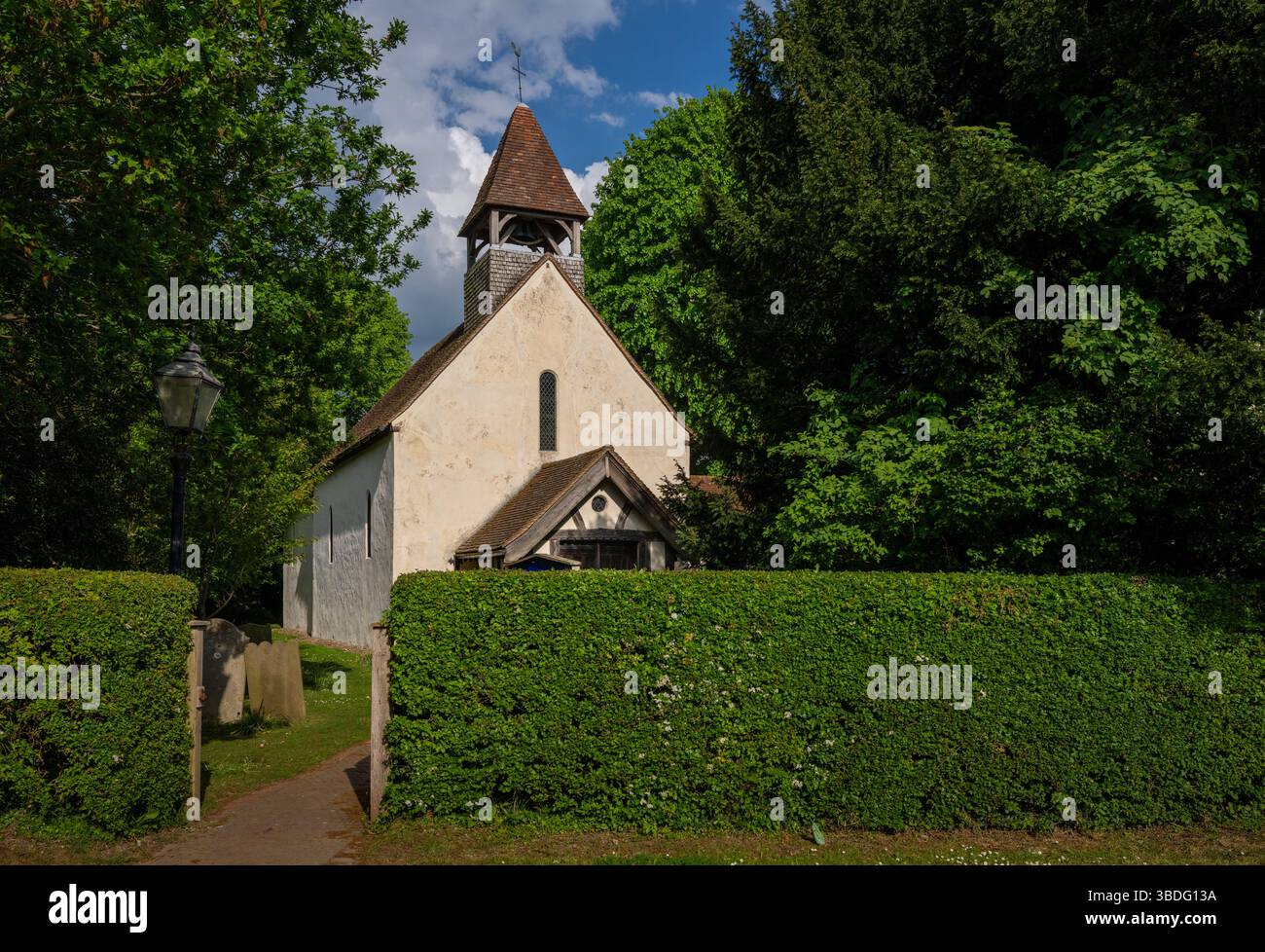 The Church of Saint Mary the Virgin in Farleigh, Surrey, UK. This ...