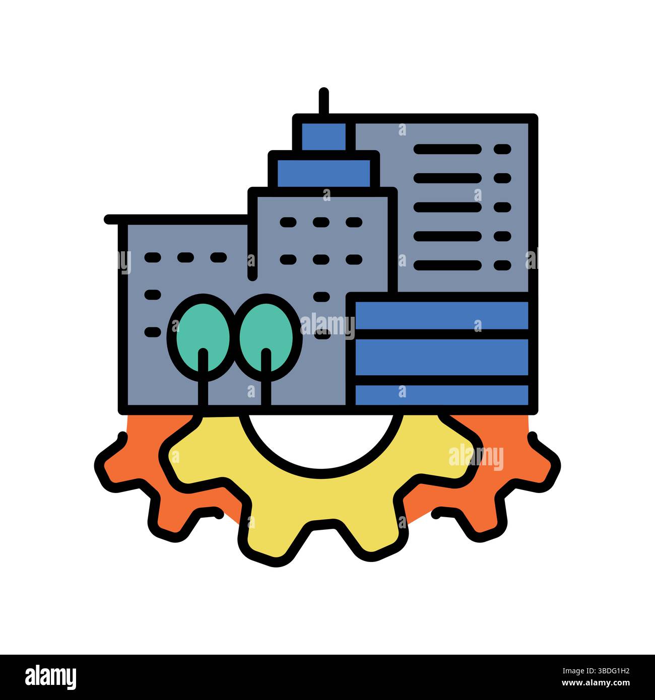 Public mixed use building Stock Vector Images - Alamy