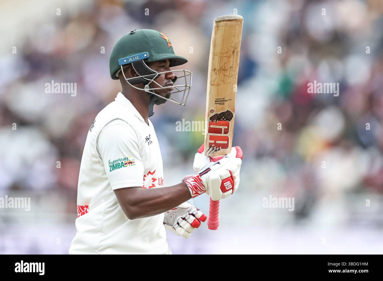 Nottingham, UK. 24th May, 2025. Wessly Madhevere of Zimbabwe leaves the ...