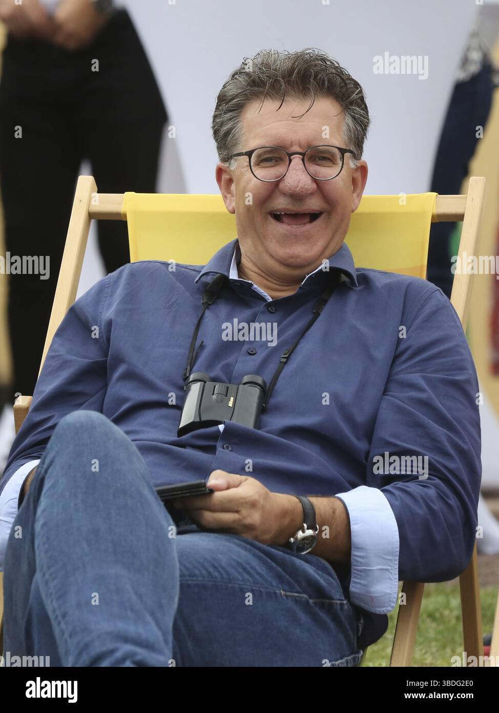 Horse owner Christian Sundermann at the race day at the Magdeburg ...