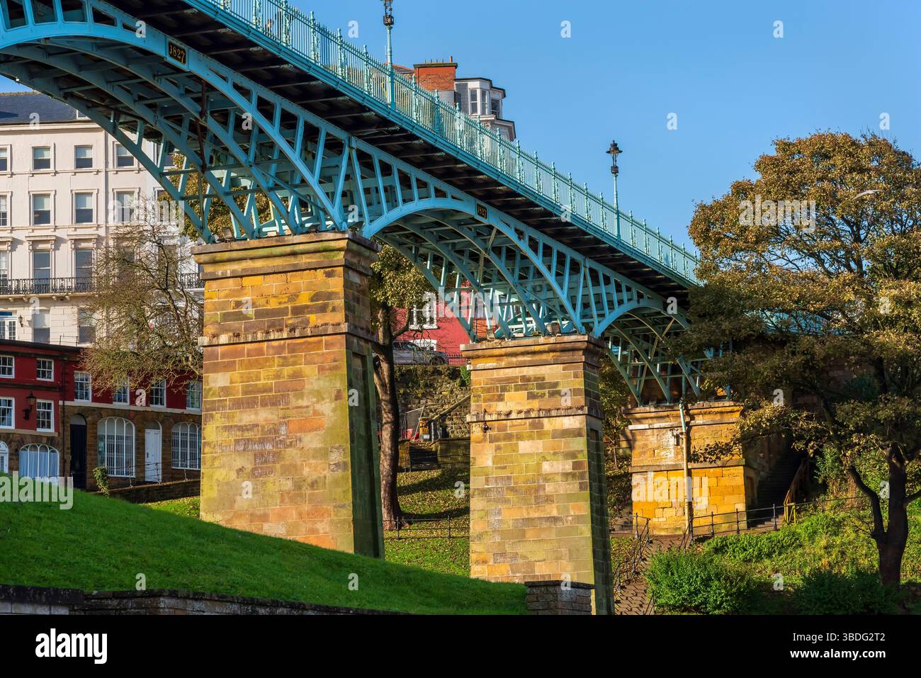 The famous Spa Bridge in Scarborough, which connects the Spa to the ...