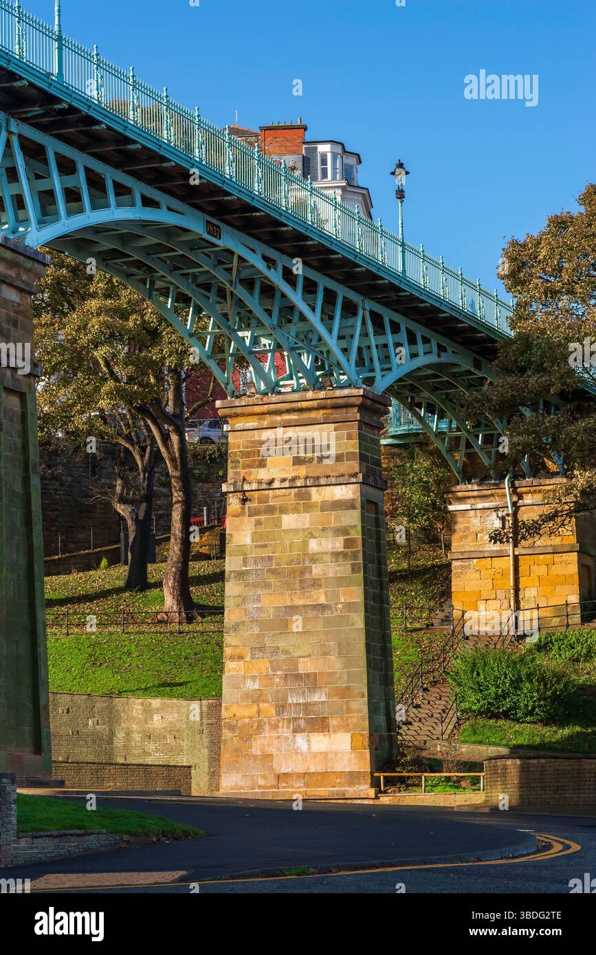 The famous Spa Bridge in Scarborough, which connects the Spa to the ...