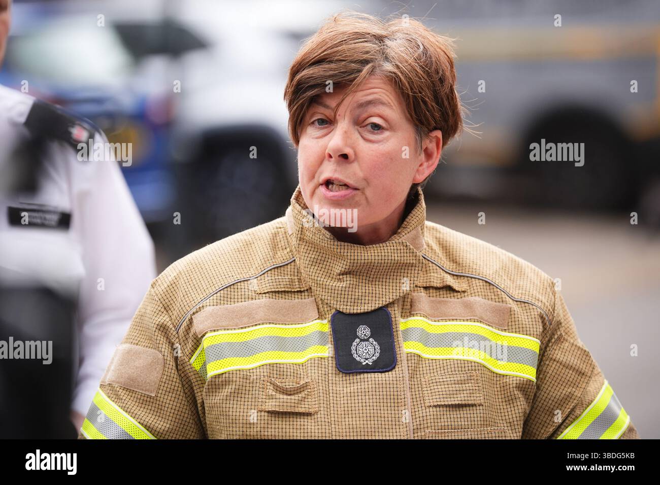 London Fire Brigade (LFB) Assistant Commissioner Keeley Foster speaks ...