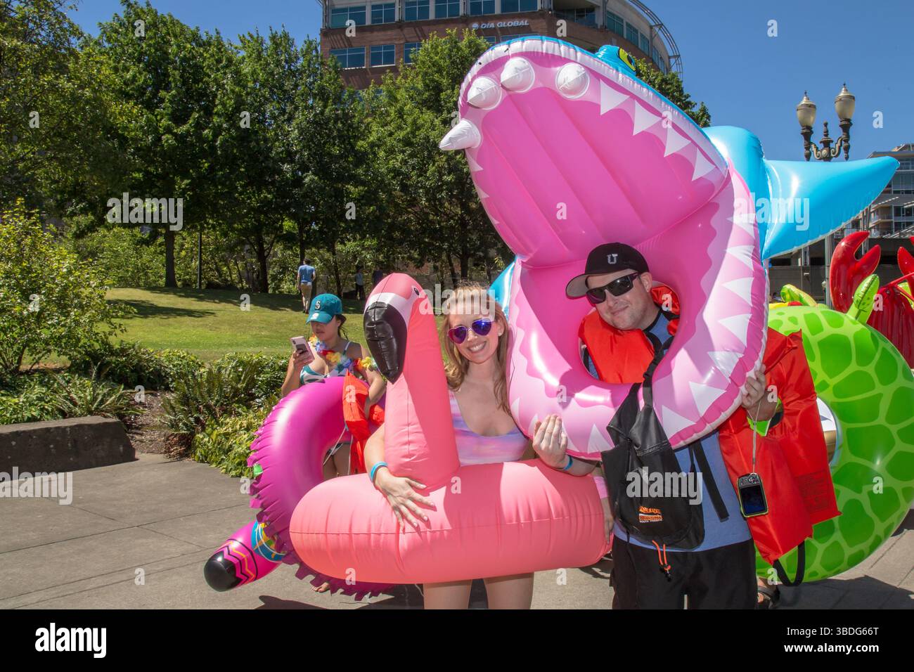 The Big Float, Portland, Oregon - July 14th 2018: People with ...