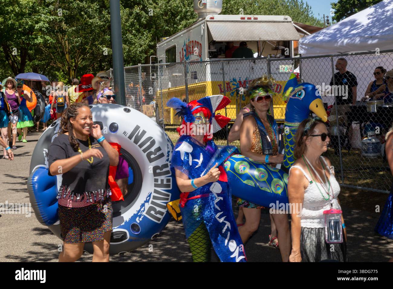 The Big Float, Portland, Oregon - July 14th 2018: People in costume ...