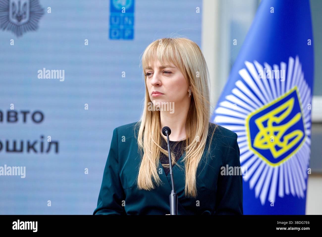 Non Exclusive: Deputy Minister of Internal Affairs of Ukraine Kateryna Pavlichenko is seen ...