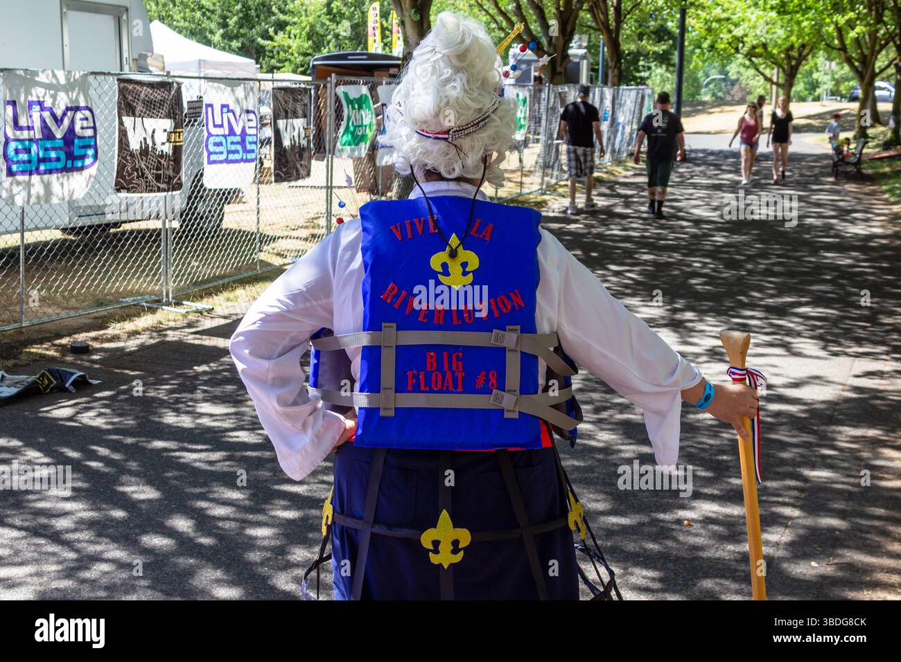 The Big Float, Portland, Oregon - July 14th 2018: A participant in ...
