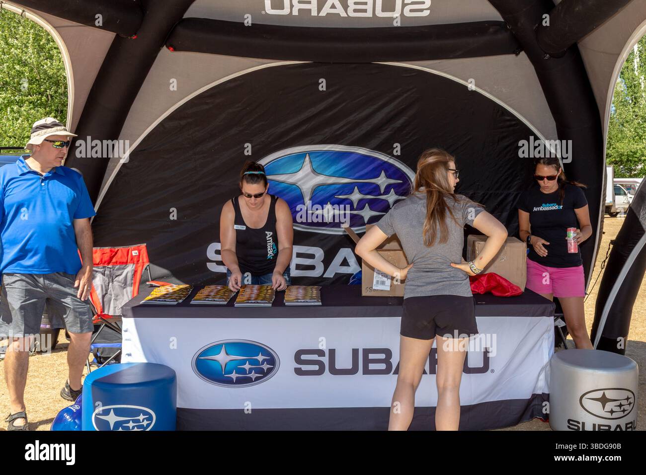 The Big Float, Portland, Oregon - July 14th 2018: Subaru Ambassadors at ...