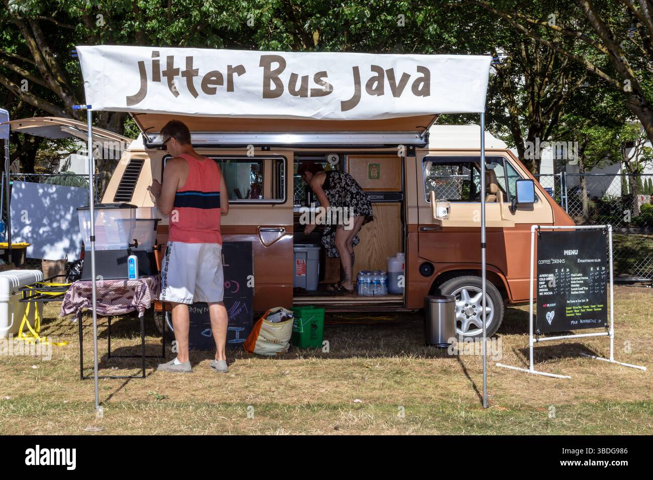 The Big Float, Portland, Oregon - July 14th 2018: Jitter Bus Java is ...