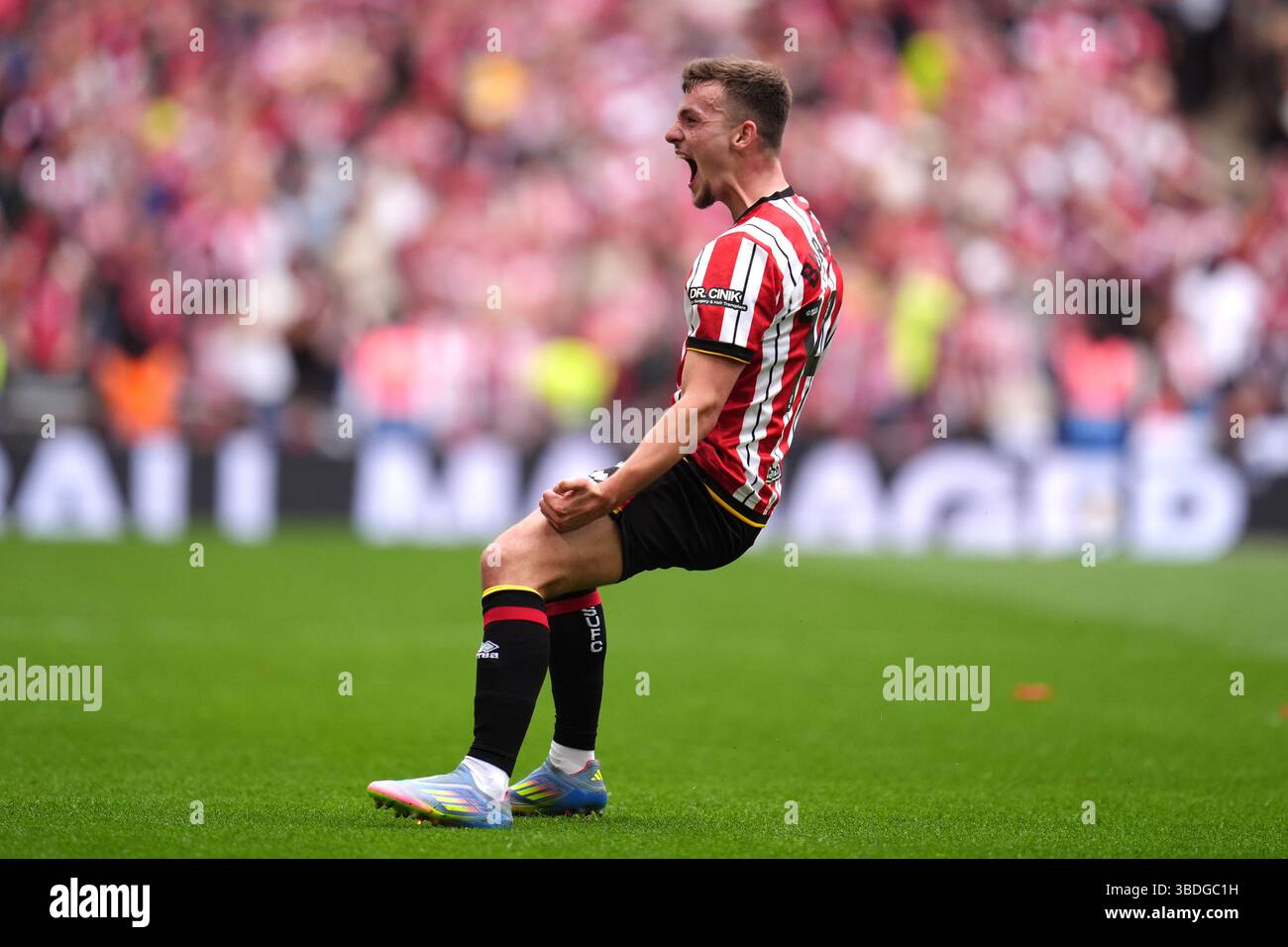 Sheffield United's Harrison Burrows celebrates scoring a goal that is ...