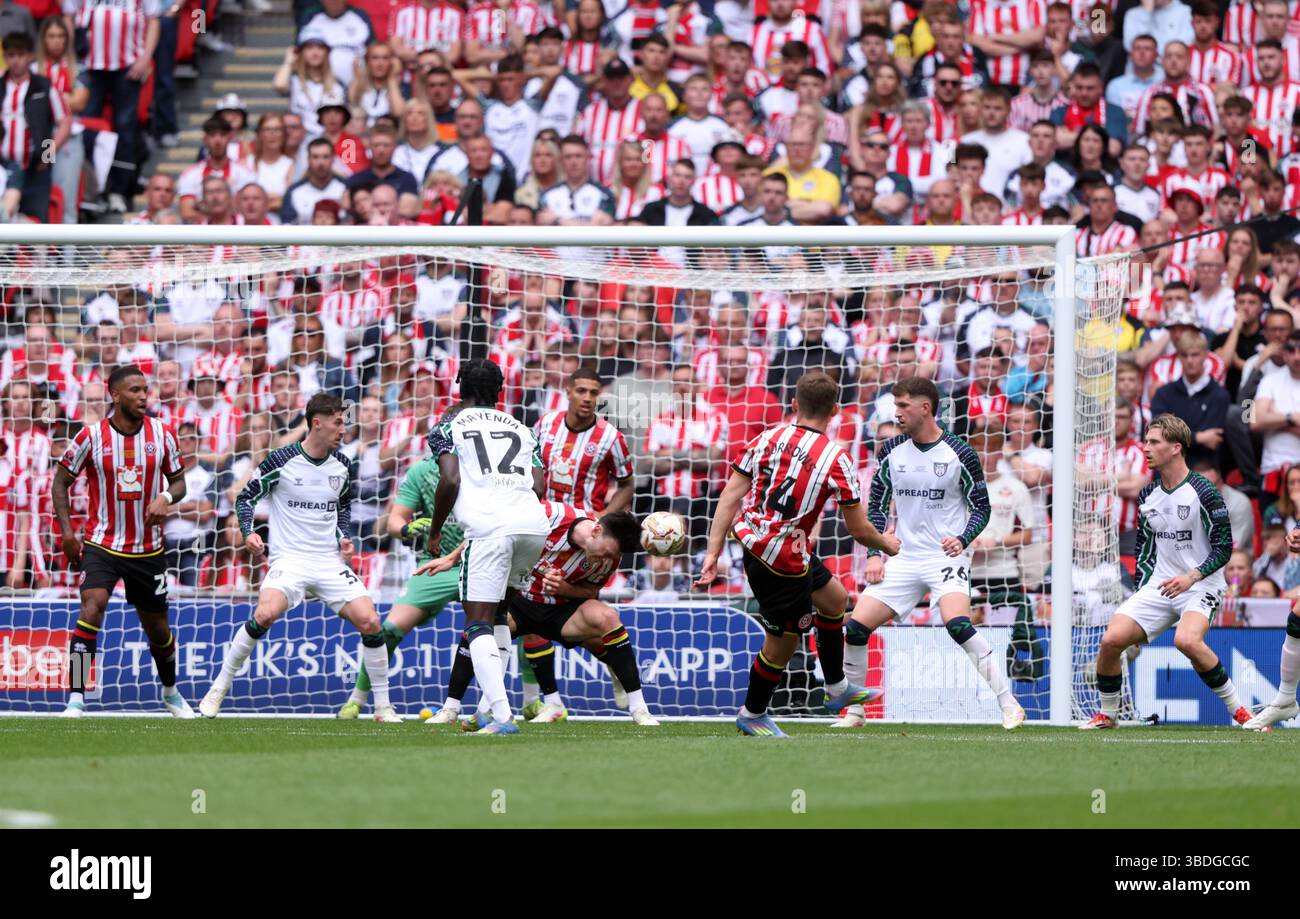 London, UK. 24th May, 2025. Harrison Burrows (SU) scores the second ...