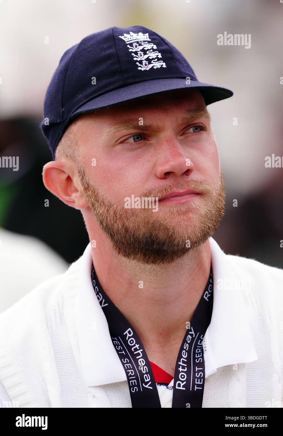 England's Sam Cook on day three of the Rothesay International test ...