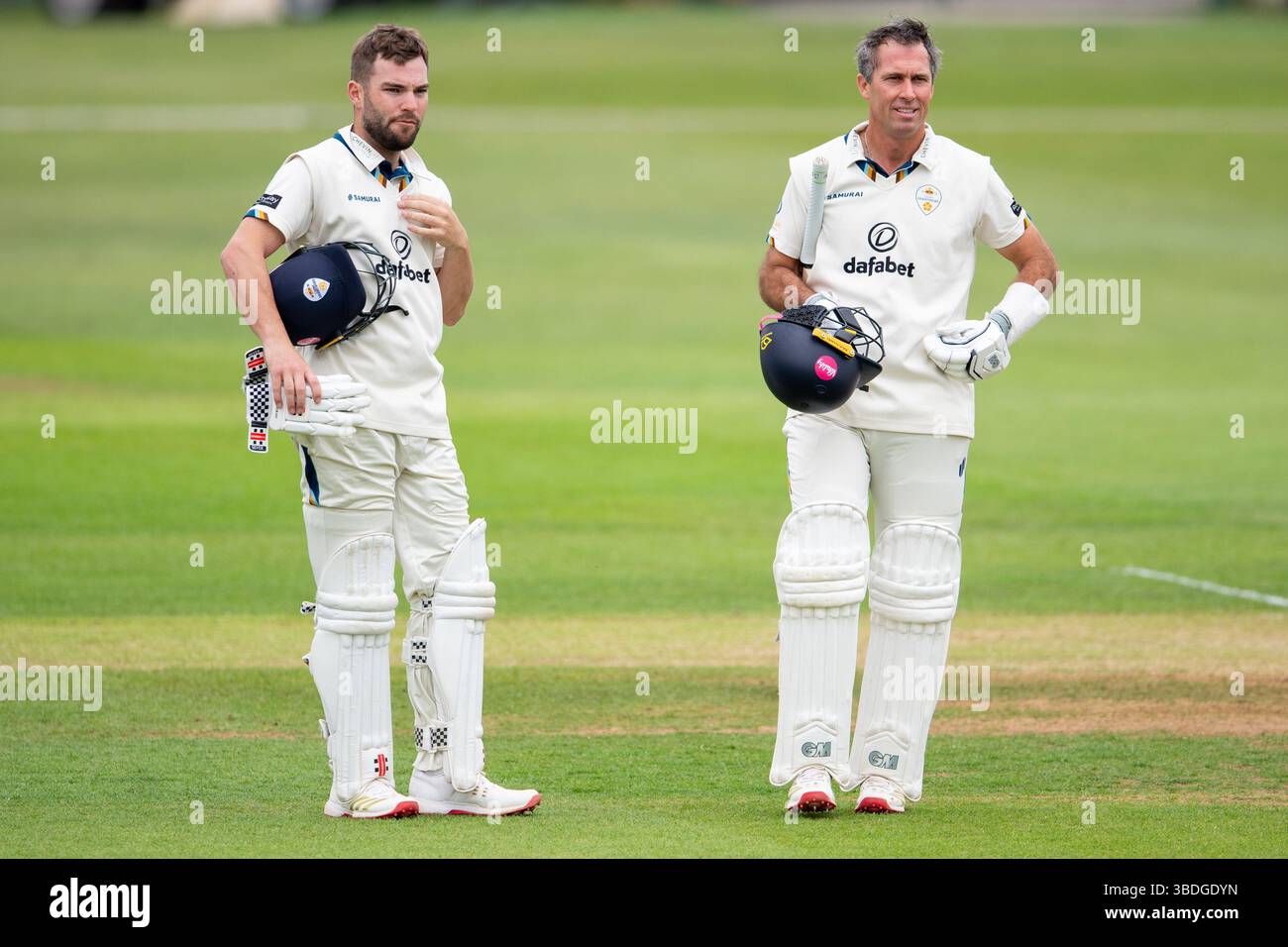 Caleb Jewell and Wayne Madsen Derbyshire v Kent at Derby May 2025 ...