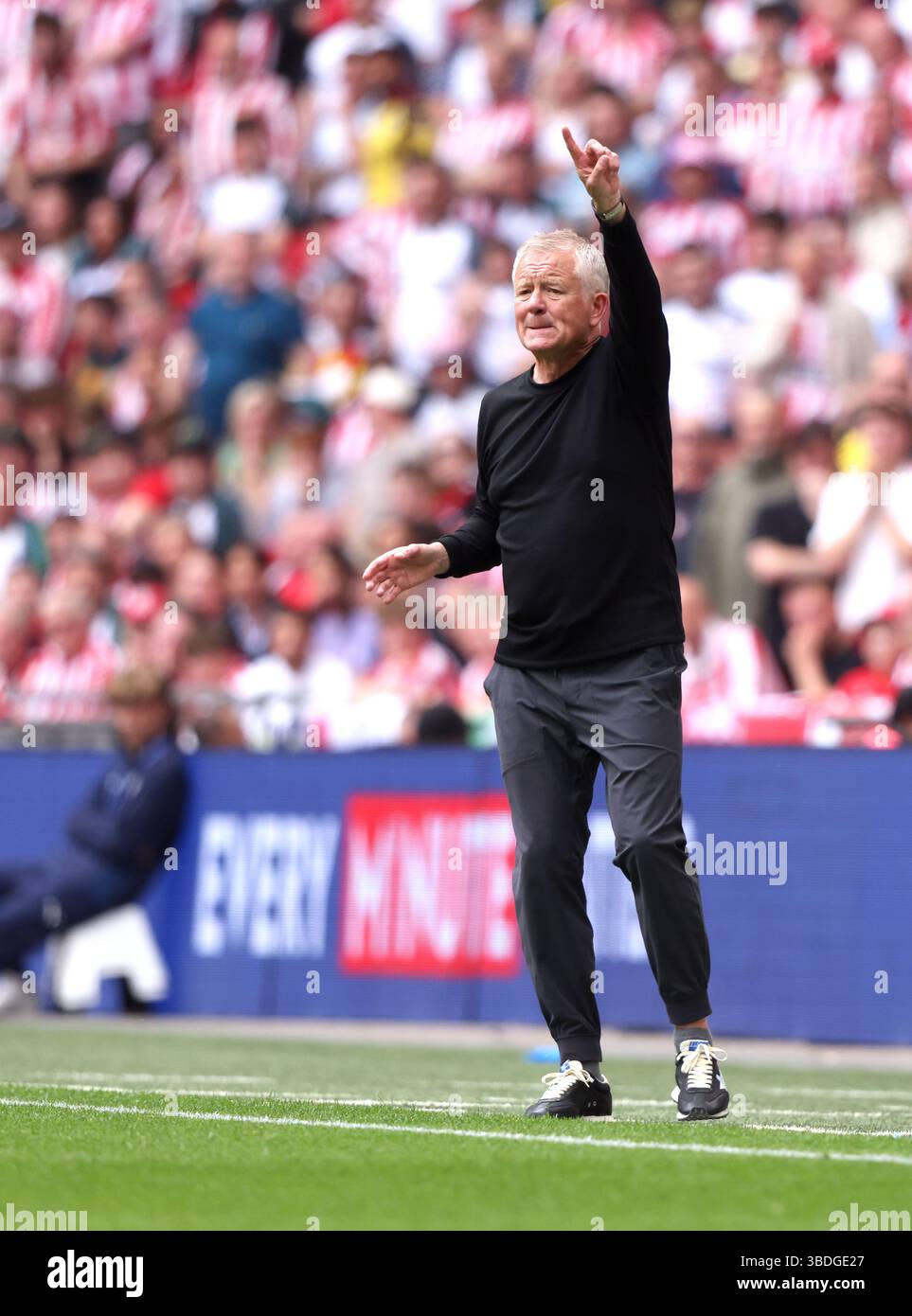 London, UK. 24th May, 2025. Chris Wilder (Sheff. Utd. manager) at the ...
