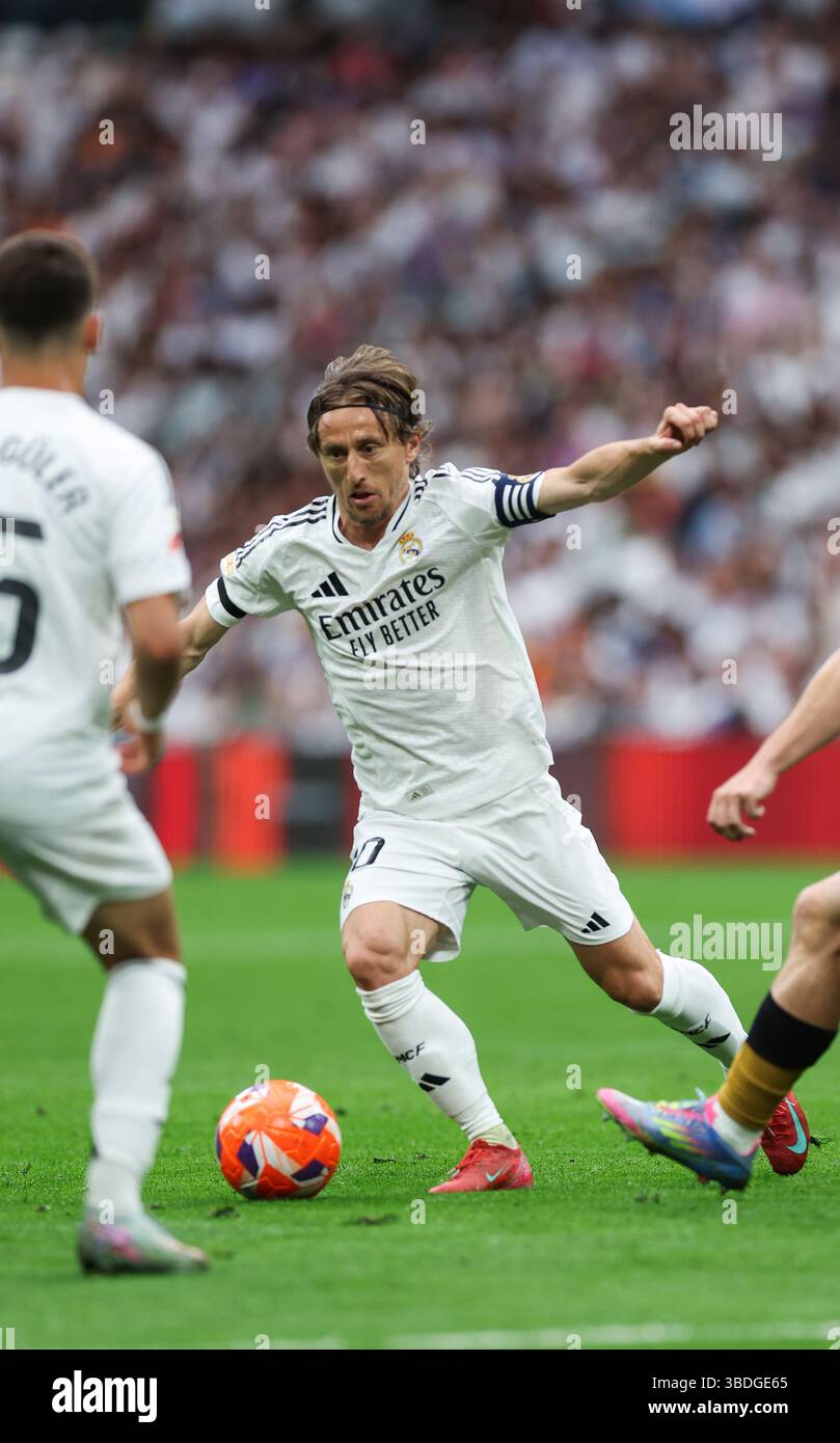 Madrid, Spain. 24th May, 2025. Luka Modric during his last match in a ...