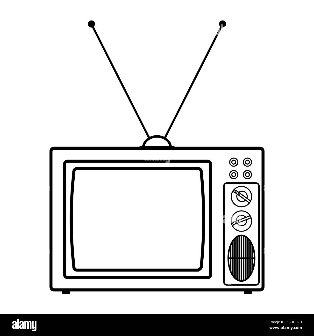 Old tv drawing hi-res stock photography and images - Alamy
