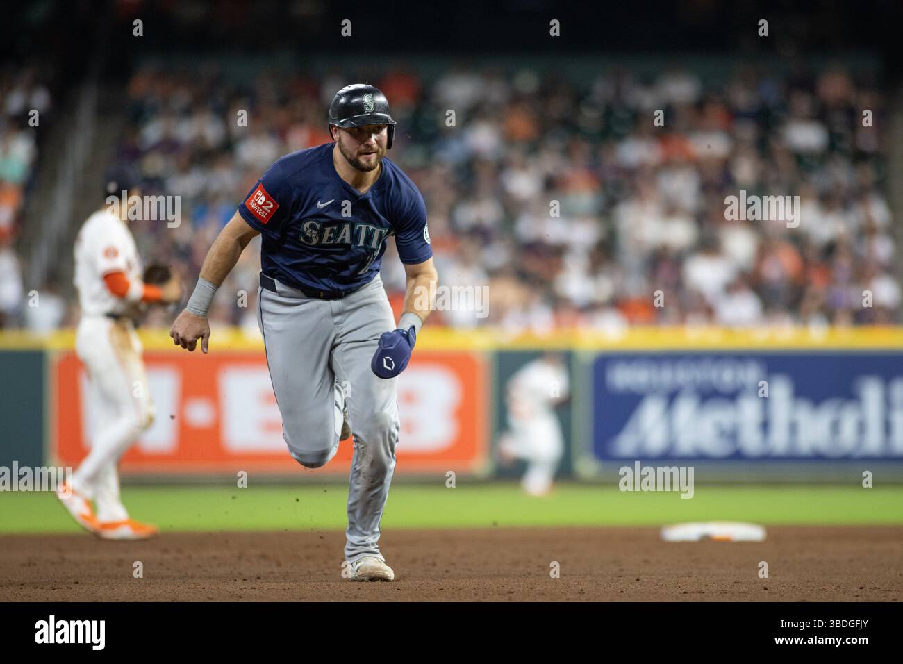 Houston, TX, USA. 22nd May, 2025. Seattle Mariners catcher Cal Raleigh ...