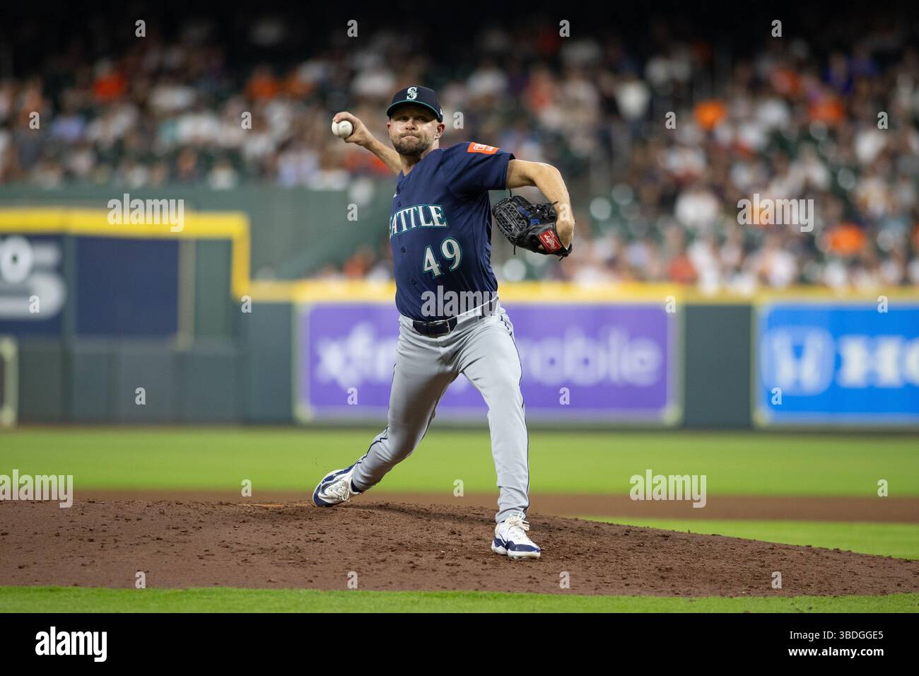 Houston, TX, USA. 22nd May, 2025. Seattle Mariners pitcher Jesse Hahn ...