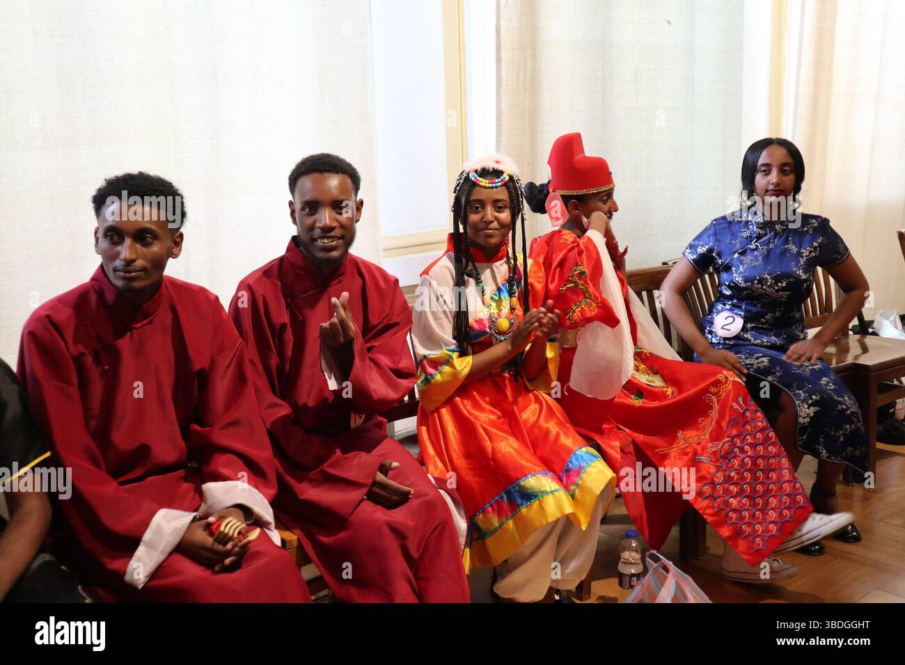 Addis Ababa, Ethiopia. 23rd May, 2025. Contestants wait to get on stage ...