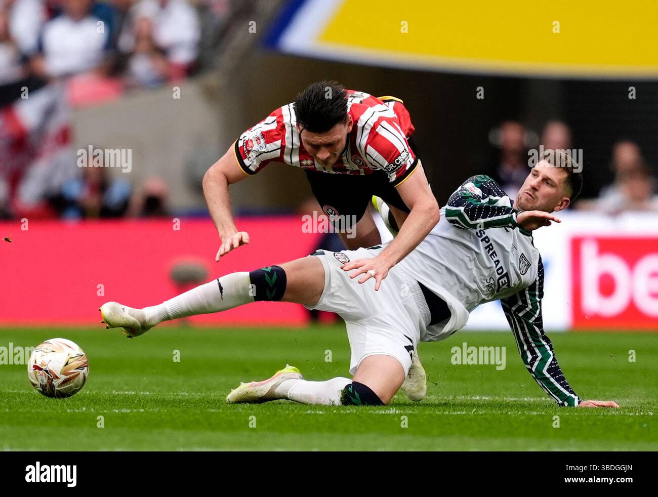 during the Sky Bet Championship play off final at Wembley Stadium ...